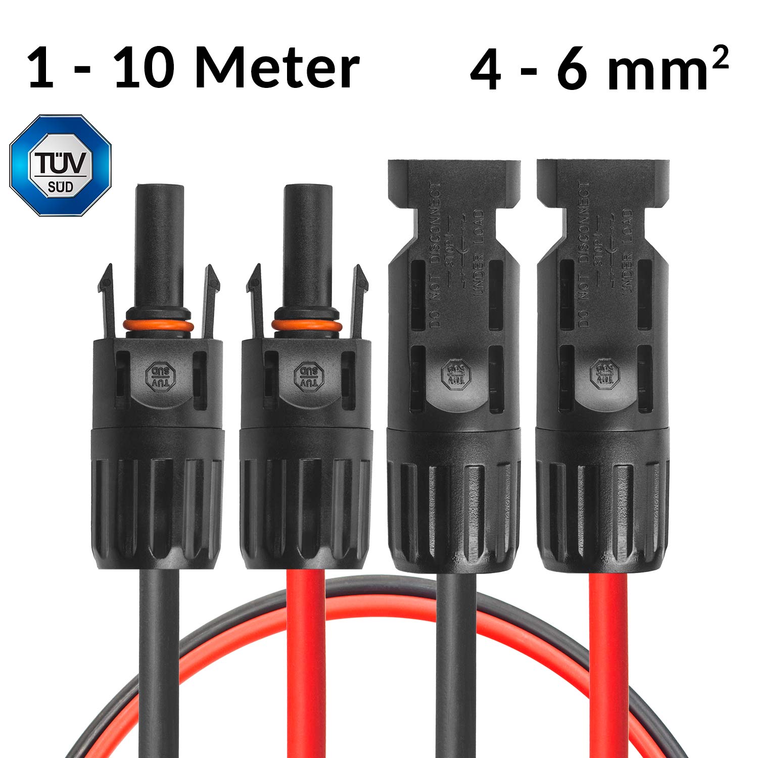 Solarkabel 4-6mm² Solar Verbindungskabel PV Kabel Verlängerungskabel ...